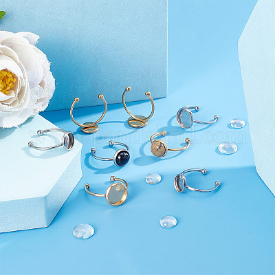 Wholesale Unicraftale DIY Blank Dome Cuff Ring Making Kit - Pandahall.com