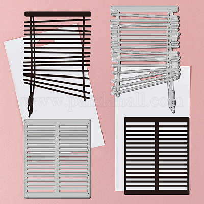 Wholesale GLOBLELAND 2Pcs Curtains Cutting Dies Metal Shutters Window ...