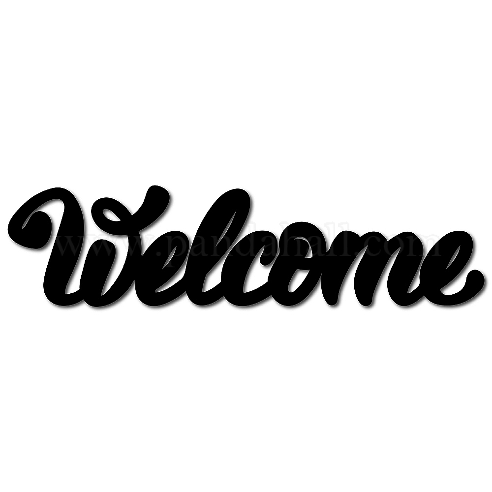 Wholesale CREATCABIN Welcome Sign Welcome Wood Cutout Black Wooden Wall ...