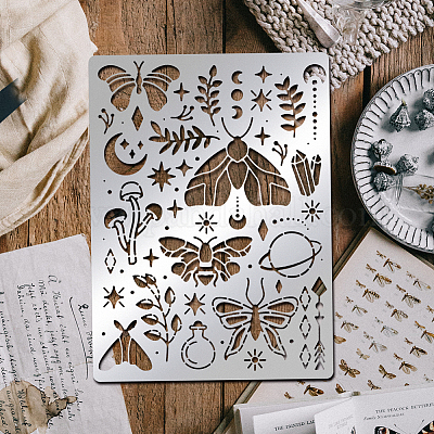 Wholesale BENECREAT Magical Moths Stencil - Pandahall.com