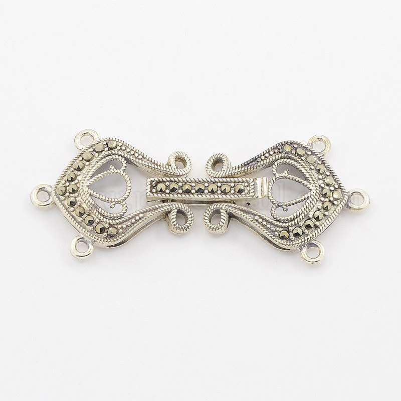 Wholesale Sterling Silver Fold Over Watch Band Clasps for Multi-Strands ...