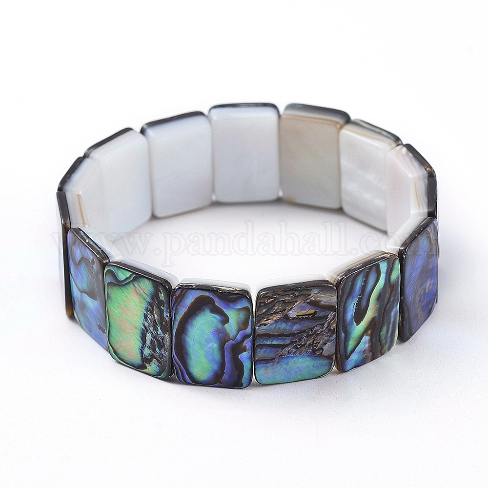 Wholesale Natural Abalone Shell/Paua Shell Stretch Bracelets ...
