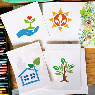 Wholesale FINGERINSPIRE Green Energy Painting Stencil 11.8x11.8 inch ...