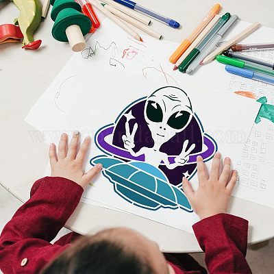 Wholesale FINGERINSPIRE Solar System Planets DIY Stencils Wall Painting ...