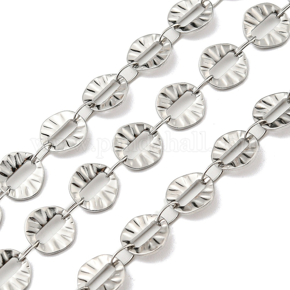Wholesale Tarnish Resistant 304 Stainless Steel Flat Round Chains ...