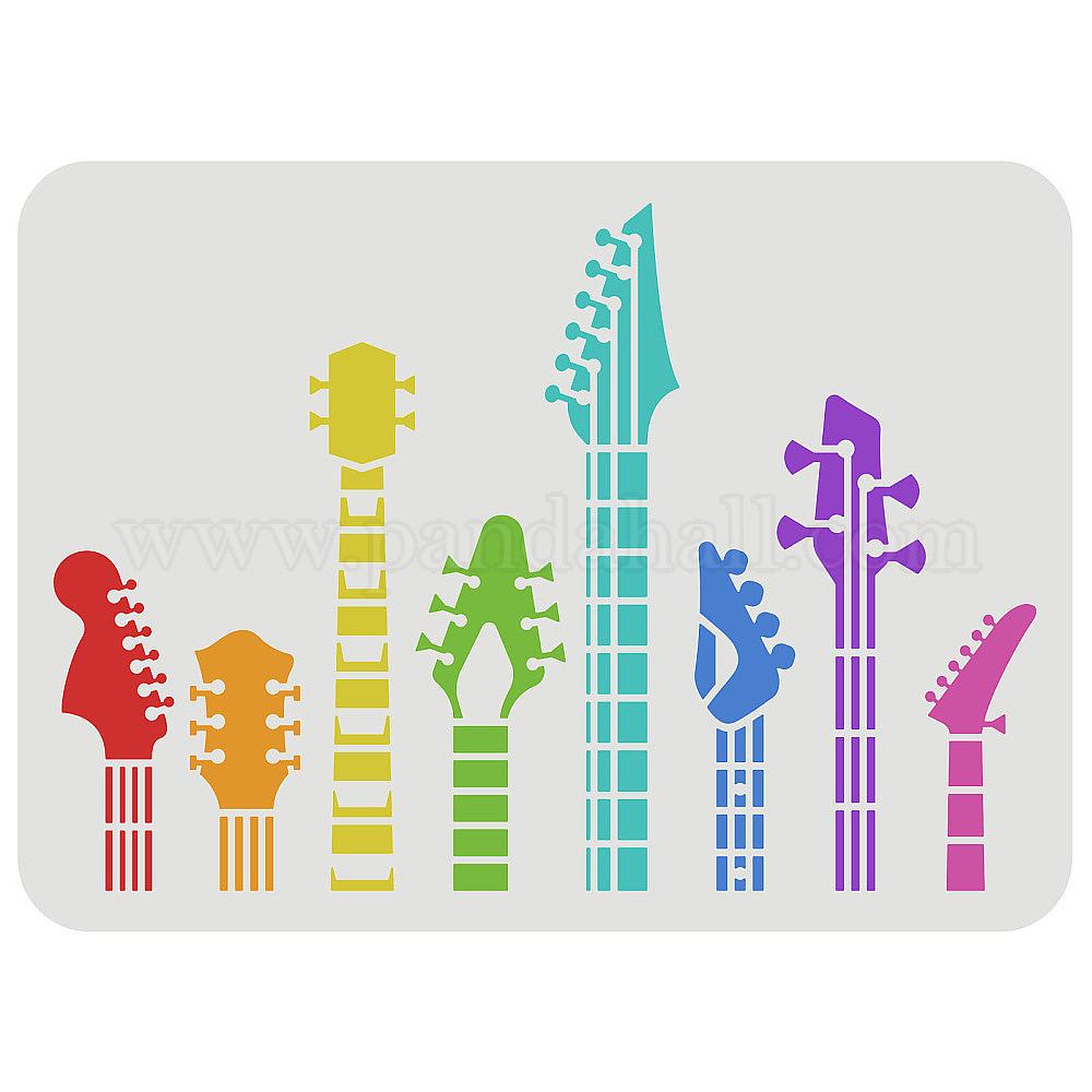 Wholesale FINGERINSPIRE Guitar Neck Stencil 29.7x21cm Reusable Various ...