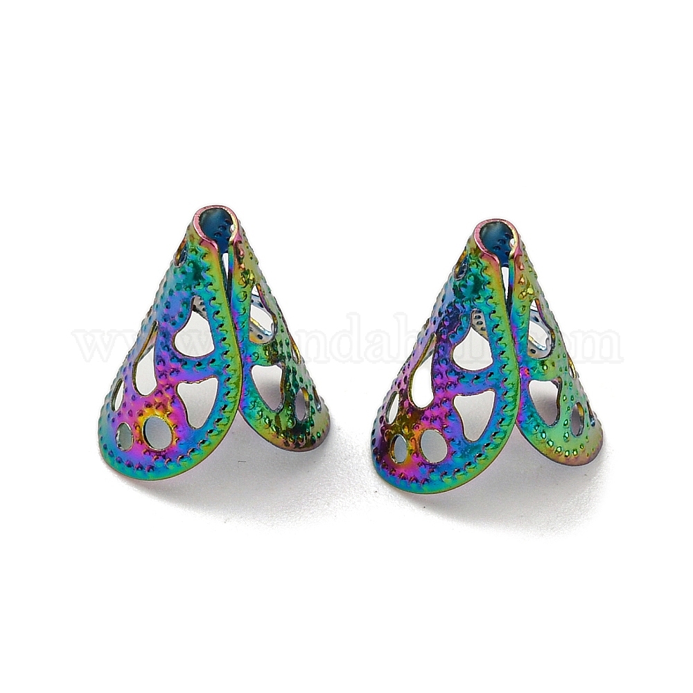 Wholesale Ion Plating(IP) Hollow 304 Stainless Steel Bead Cone ...