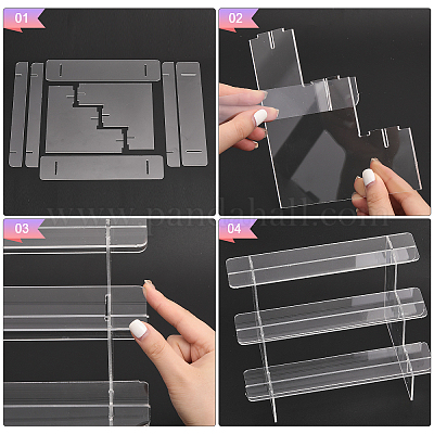 Wholesale Transparent 3-Tier Acrylic Action Figure Display Risers ...