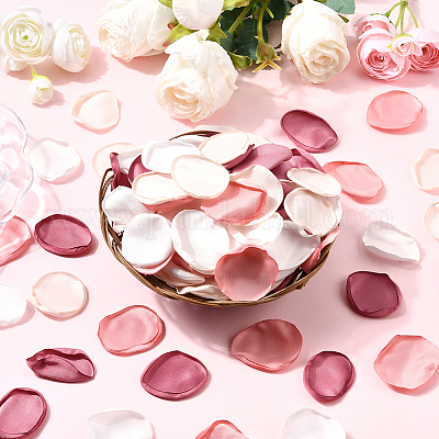 Pétalos de rosa artificiales de poliéster al por mayor para bisuterías ...