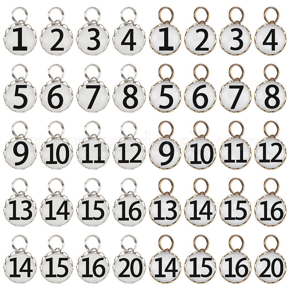 Wholesale NBEADS 40 Pcs 1-20 Numbered Key Tags - Pandahall.com