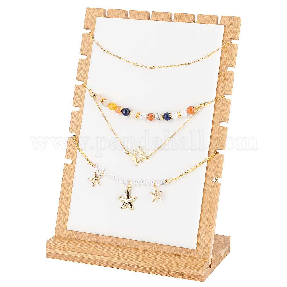 Wholesale Bamboo Wood Multiple Necklace Display Stands - Pandahall.com