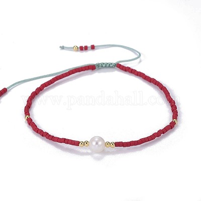 Wholesale Adjustable Nylon Cord Braided Bead Bracelets - Pandahall.com