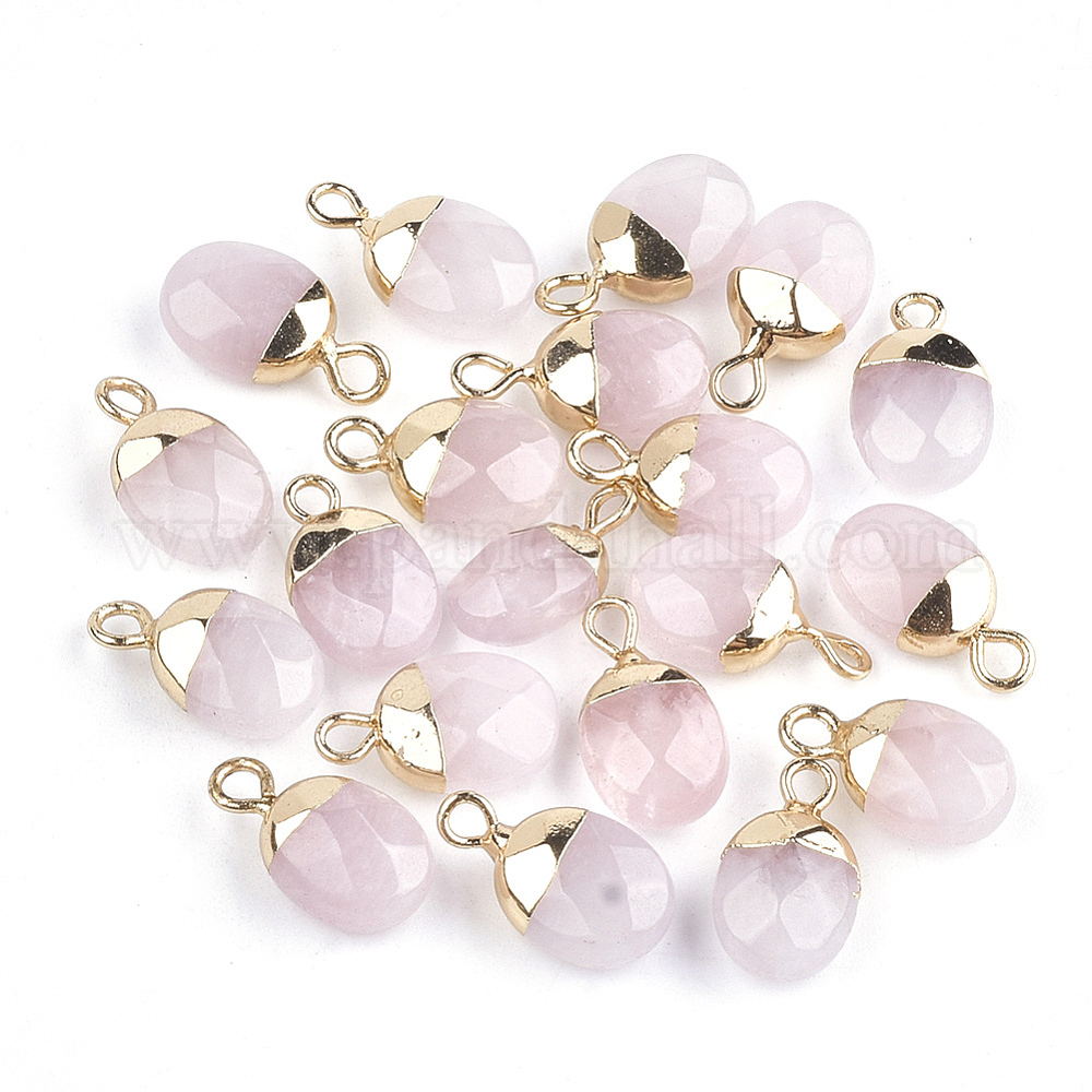 Wholesale Electroplate Natural Rose Quartz Charms - Pandahall.com Wholesale Electroplate Natural Rose Quartz Charms - Pandahall.com