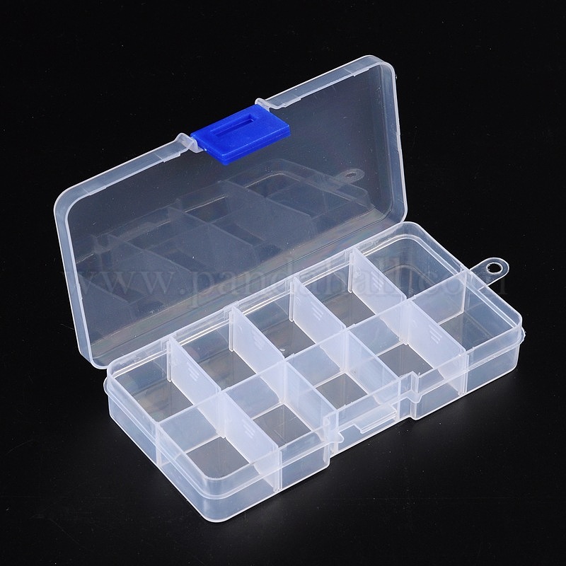 Wholesale 10 Compartment Organiser Storage Plastic Box - Pandahall.com