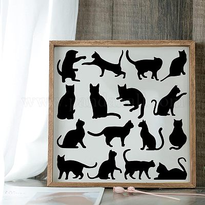Wholesale FINGERINSPIRE Cat Drawing Stencil 30x30cm Reusable Cat ...