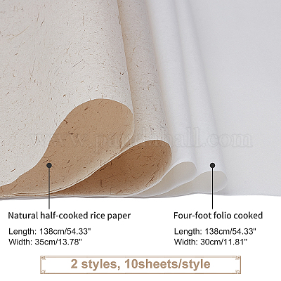 Wholesale PandaHall 20 Sheets Chinese Calligraphy Paper Rice Paper Mao ...