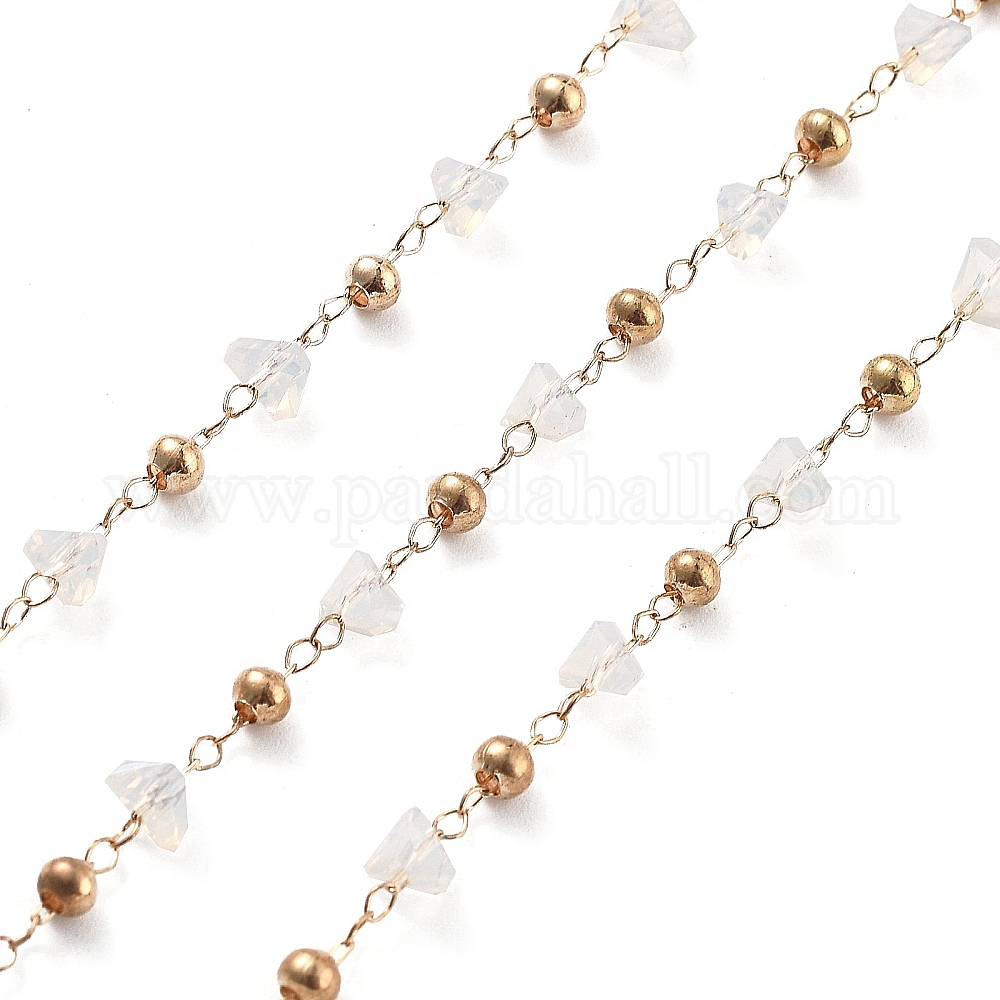 Chaînes de perles en laiton et en verre faites à la main en gros pour ...