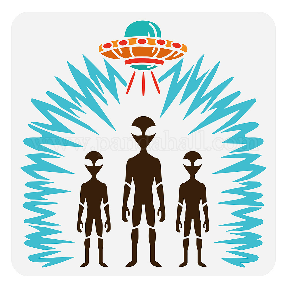 Wholesale FINGERINSPIRE Alien UFO Painting Stencil 11.8x11.8 inch ...