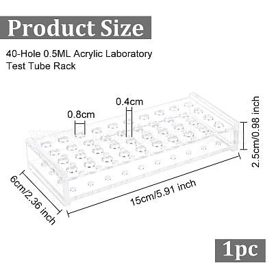 Wholesale OLYCRAFT Clear Acrylic Test Tube Rack 40 Sockets Test Tube ...
