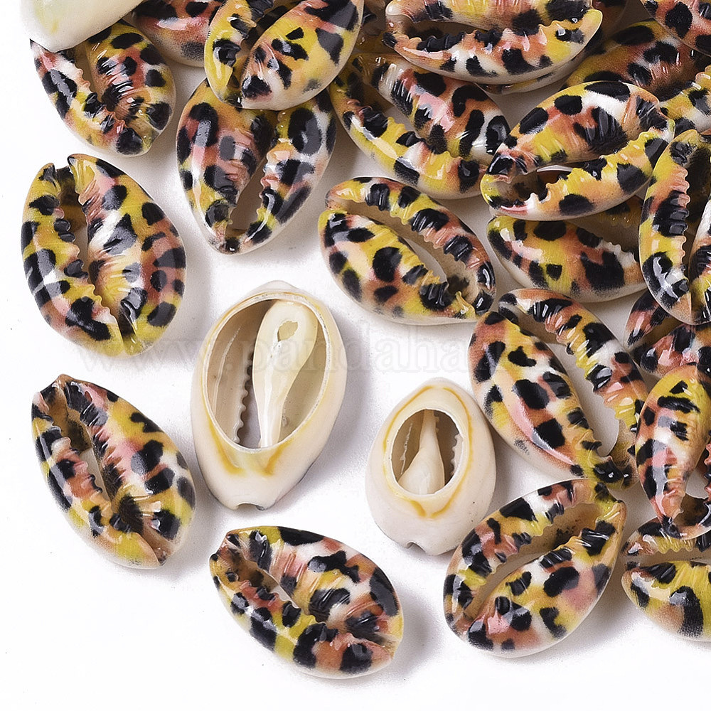 Wholesale Printed Natural Cowrie Shell Beads - Pandahall.com
