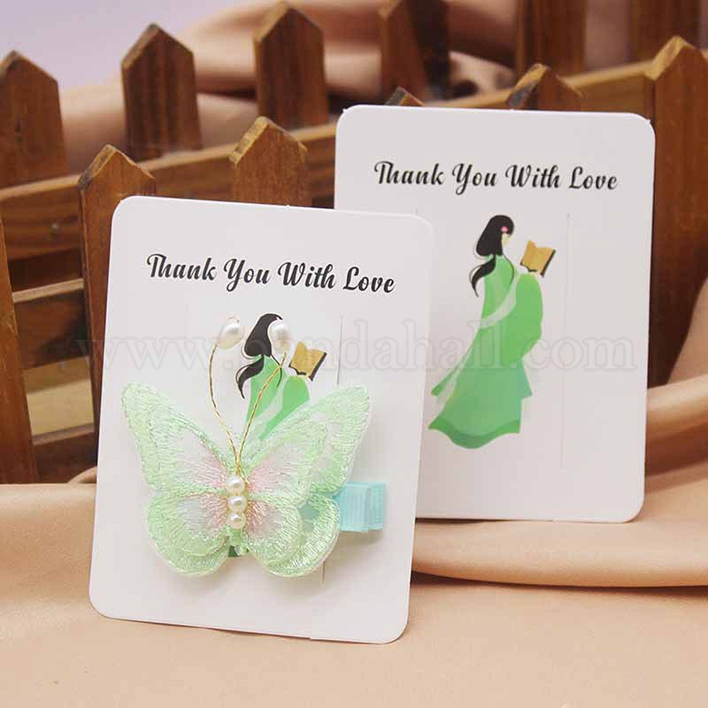 Wholesale Rectangle Paper Hair Clip Display Cards - Pandahall.com