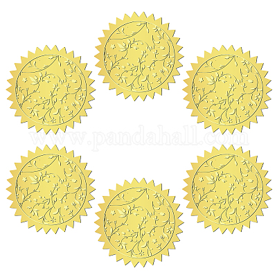 Wholesale 12 Sheets Self Adhesive Gold Foil Embossed Stickers ...