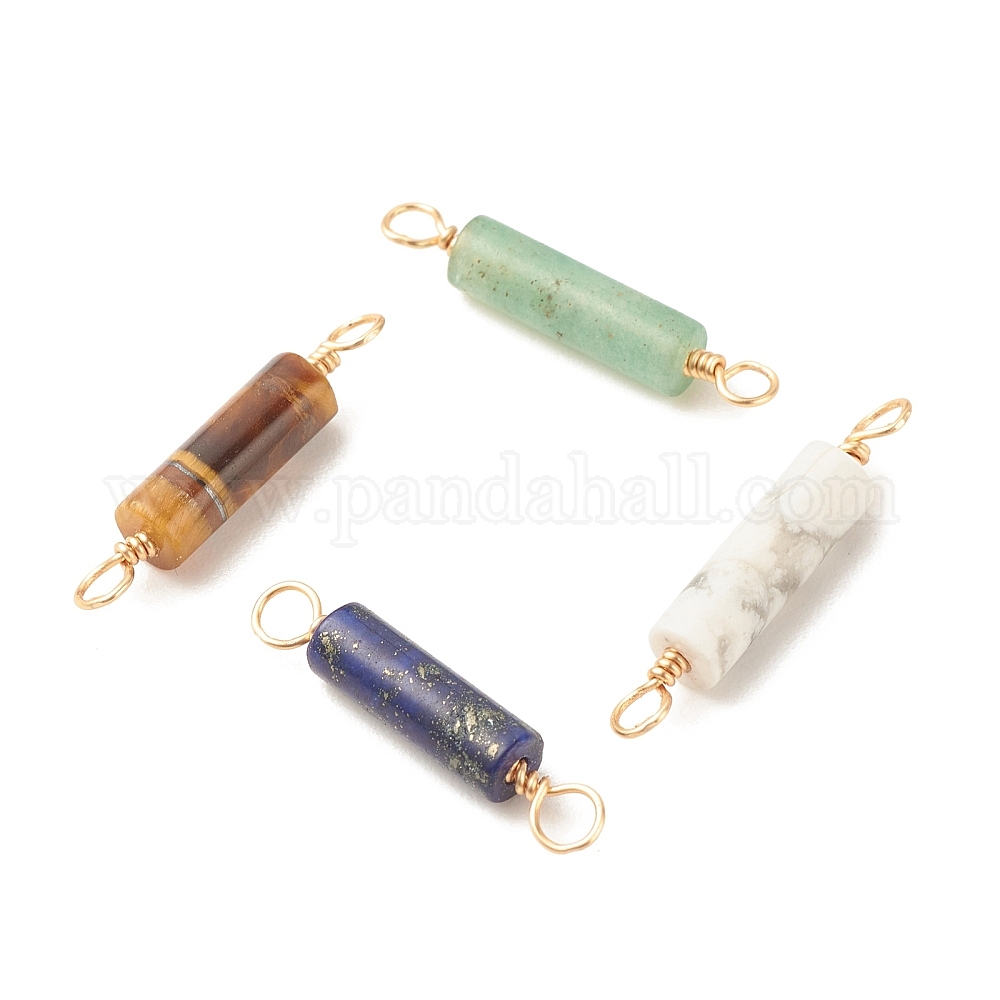 Wholesale Natural Mixed Stone Connector Charms - Pandahall.com