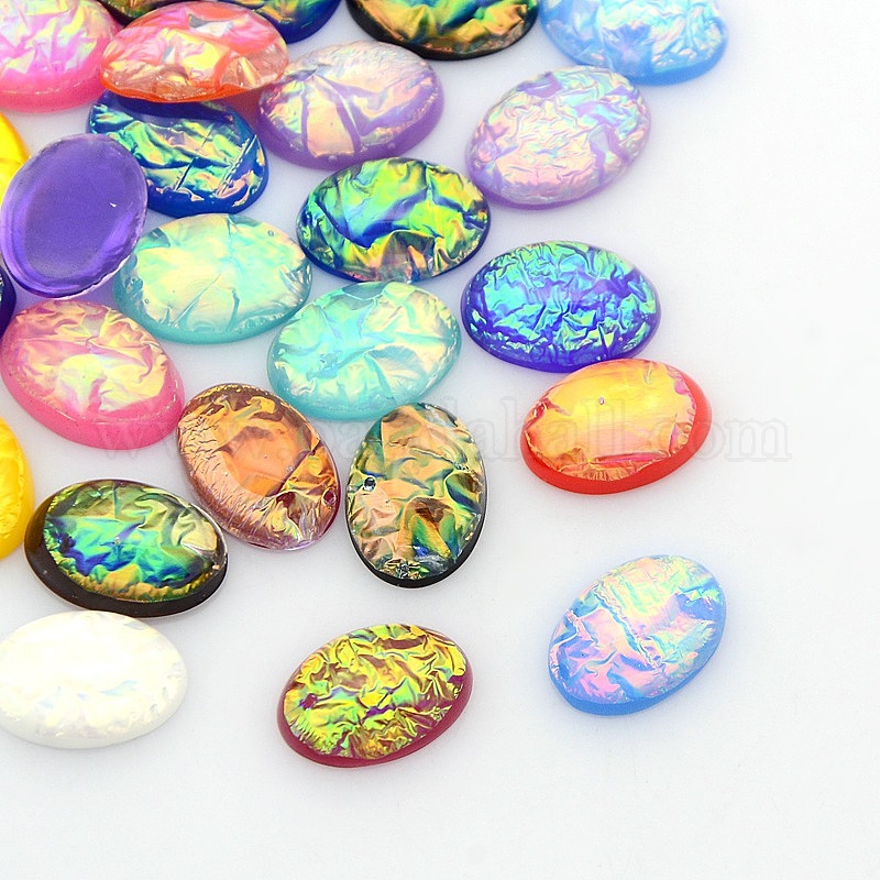 Wholesale Oval Resin Imitate Opal Cabochons - Pandahall.com