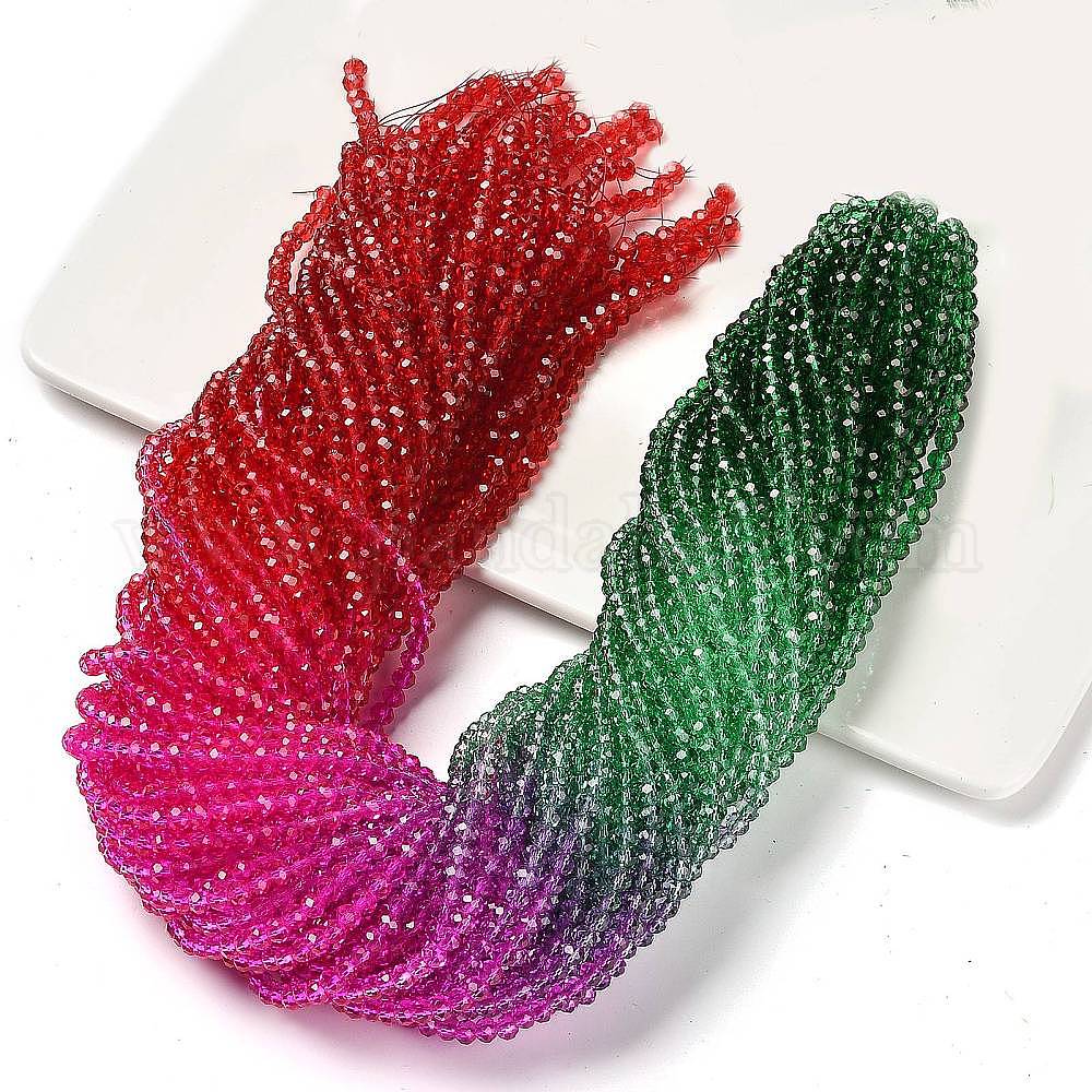 Wholesale Transparent Painted Glass Beads Strands - Pandahall.com