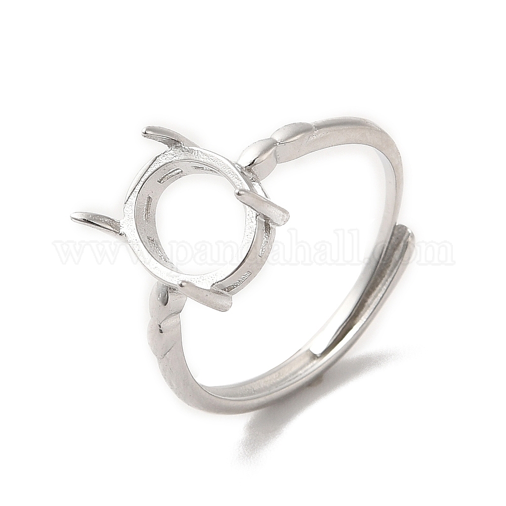 Wholesale Adjustable Brass Pad Ring Settings - Pandahall.com