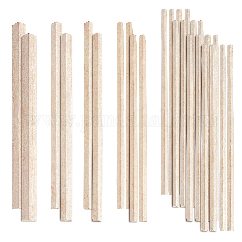 Wholesale OLYCRAFT 26Pcs Triangle Wood Sticks 5 Sizes Unfinished Wooden ...