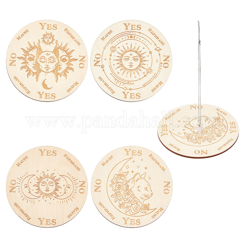 Wholesale AHANDMAKER 4 pcs Witch Star Pendulum Boards for Spirit Altar ...