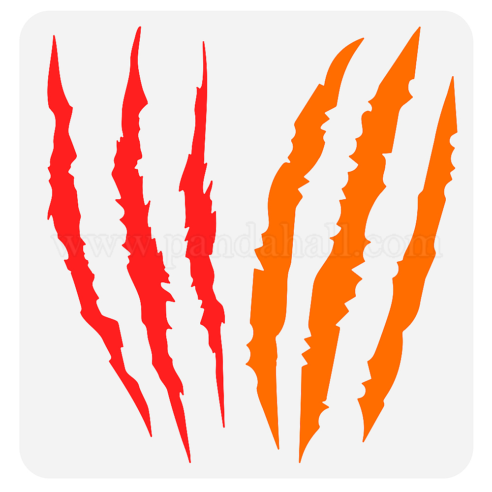 Wholesale FINGERINSPIRE Claw Marks Stencil 11.8x11.8 inch Animal ...