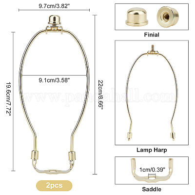 Wholesale OLYCRAFT 2Pcs Lamp Shade Harps Holder Metal Lamp Harp Kit ...