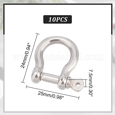 Wholesale Unicraftale 10Pcs 304 Stainless Steel D-Ring Anchor Shackle Clasps - Pandahall.com