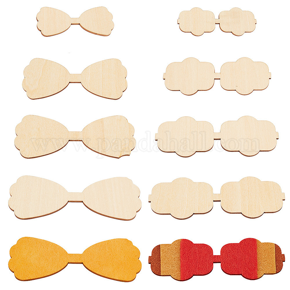 Wholesale DELORIGIN 8pcs Bow Tie Template Sets Wooden Bowknot Hairpin ...
