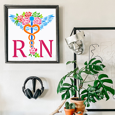 Wholesale FINGERINSPIRE RN Nurse Painting Stencil 11.8x11.8 inch ...