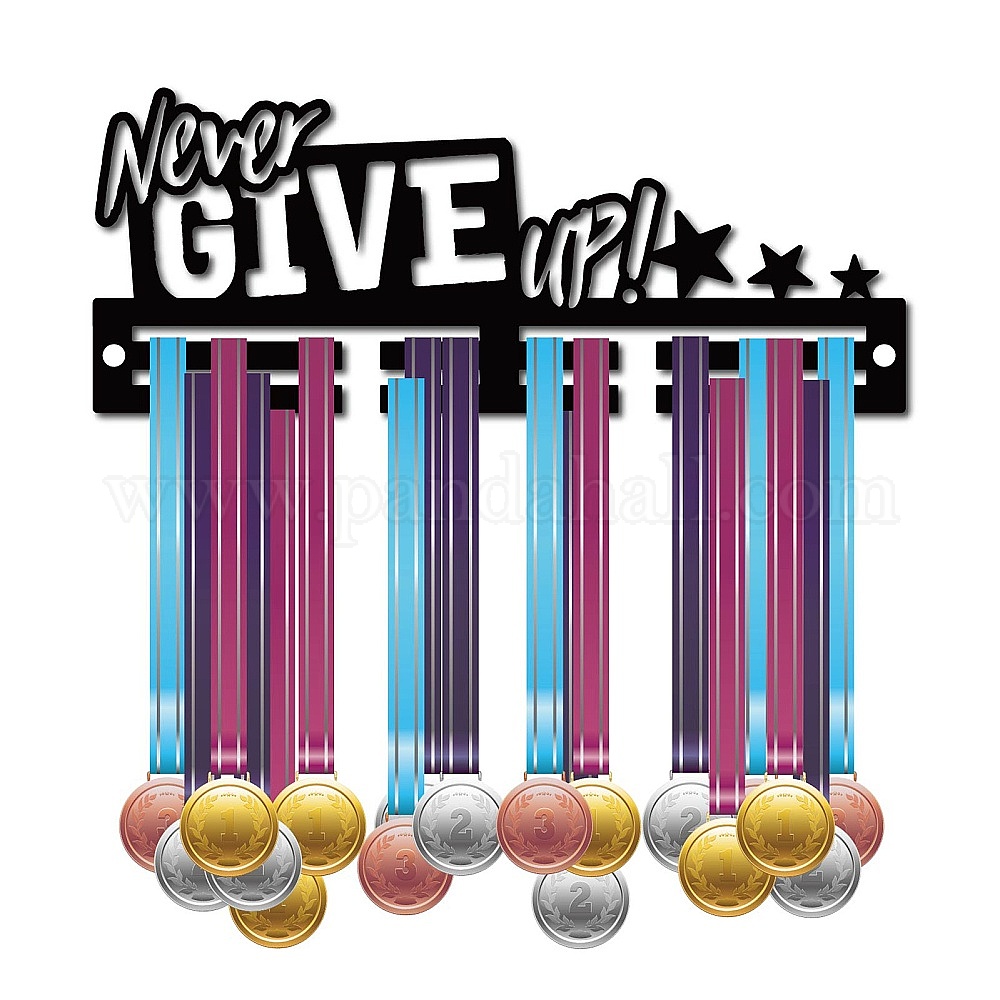 Wholesale CREATCABIN Acrylic Medal Holder Never Give Up Medal Holder ...