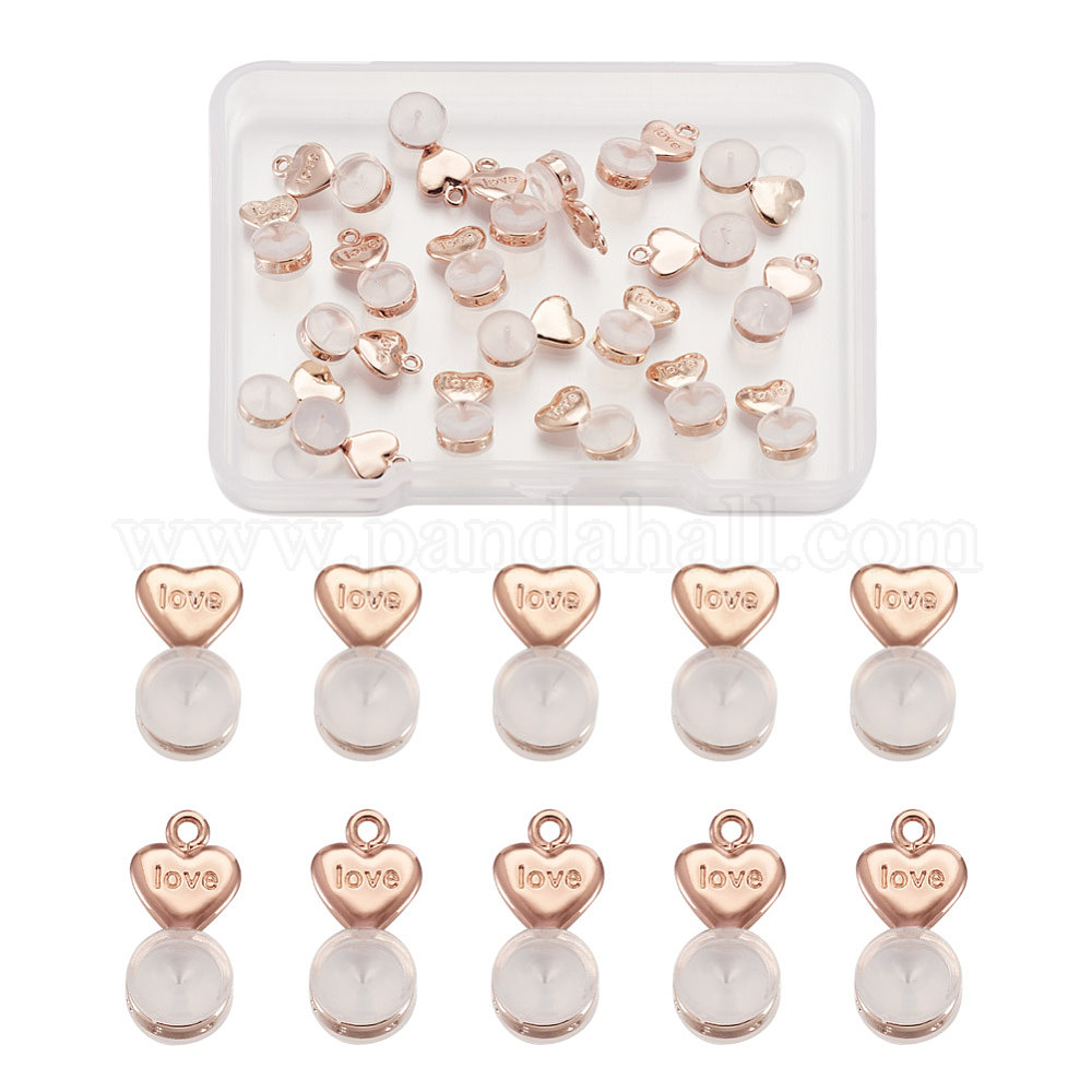 Wholesale 20Pcs 2 Styles Silicone Ear Nuts - Pandahall.com
