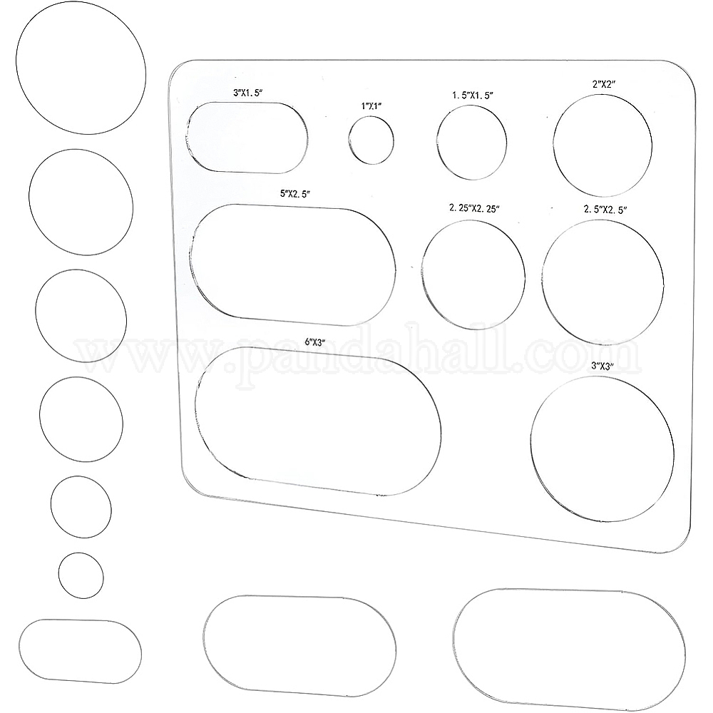 Wholesale BENECREAT Router Template Set Circle Oval Acrylic Inlay ...