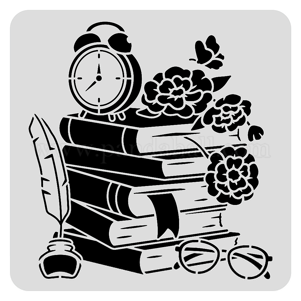 Wholesale BENECREAT 30x30cm Back to School Stencils - Pandahall.com