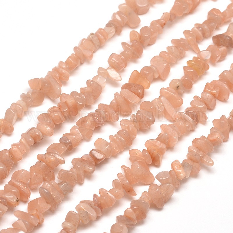 Wholesale Natural Sunstone Chip Bead Strands - Pandahall.com