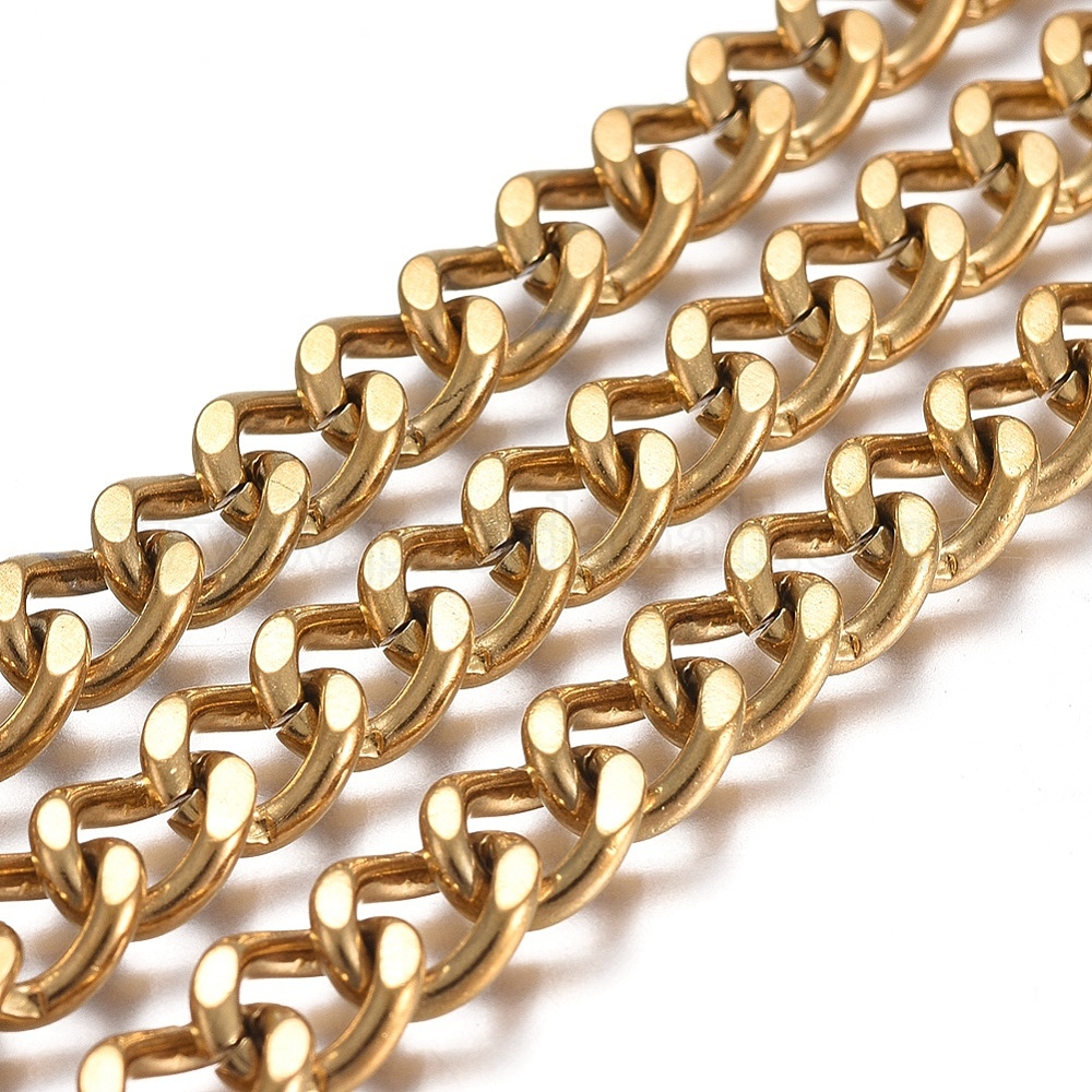 Chaînes gourmettes en acier inoxydable 304 avec placage ionique (IP) en ...