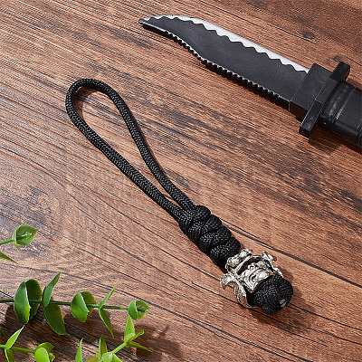 Wholesale 2pcs Knife Lanyards with Alloy Samurai Head Beads Charms ...