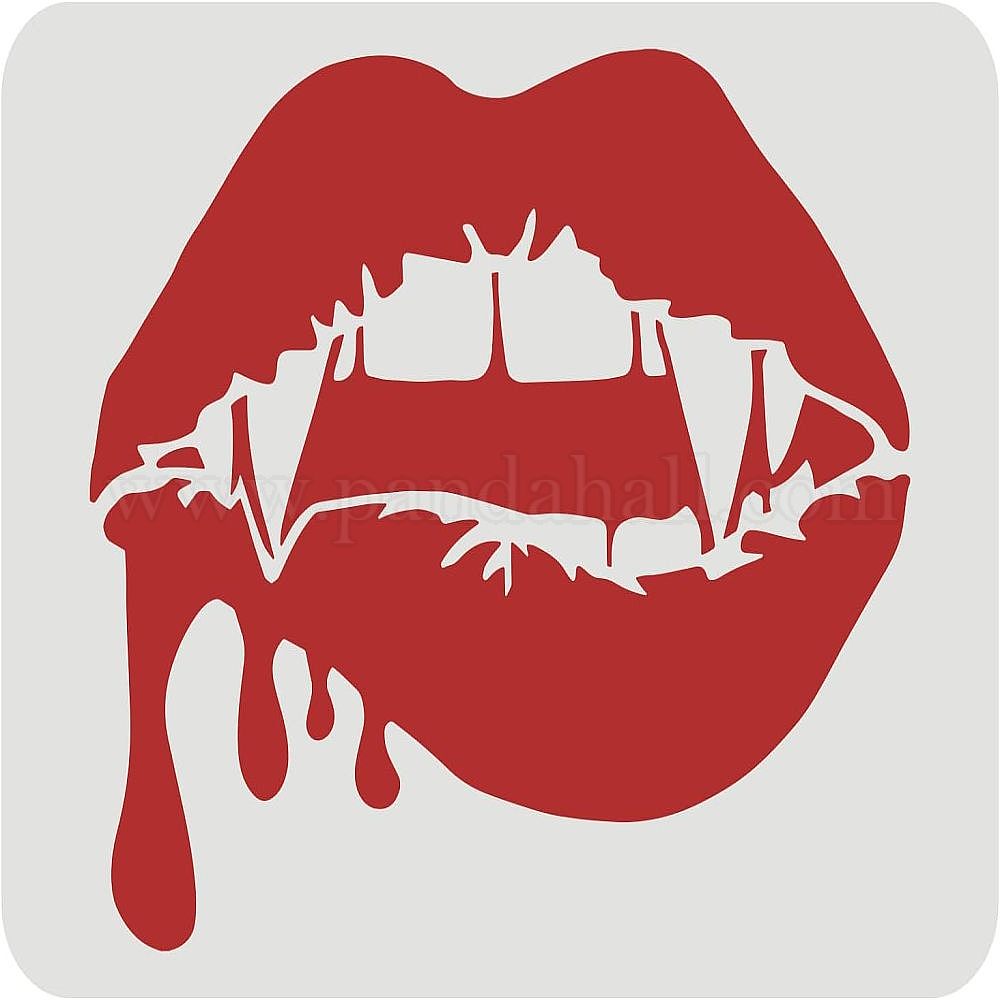 Wholesale FINGERINSPIRE Vampire Bleeding Lips Stencils Templates ...