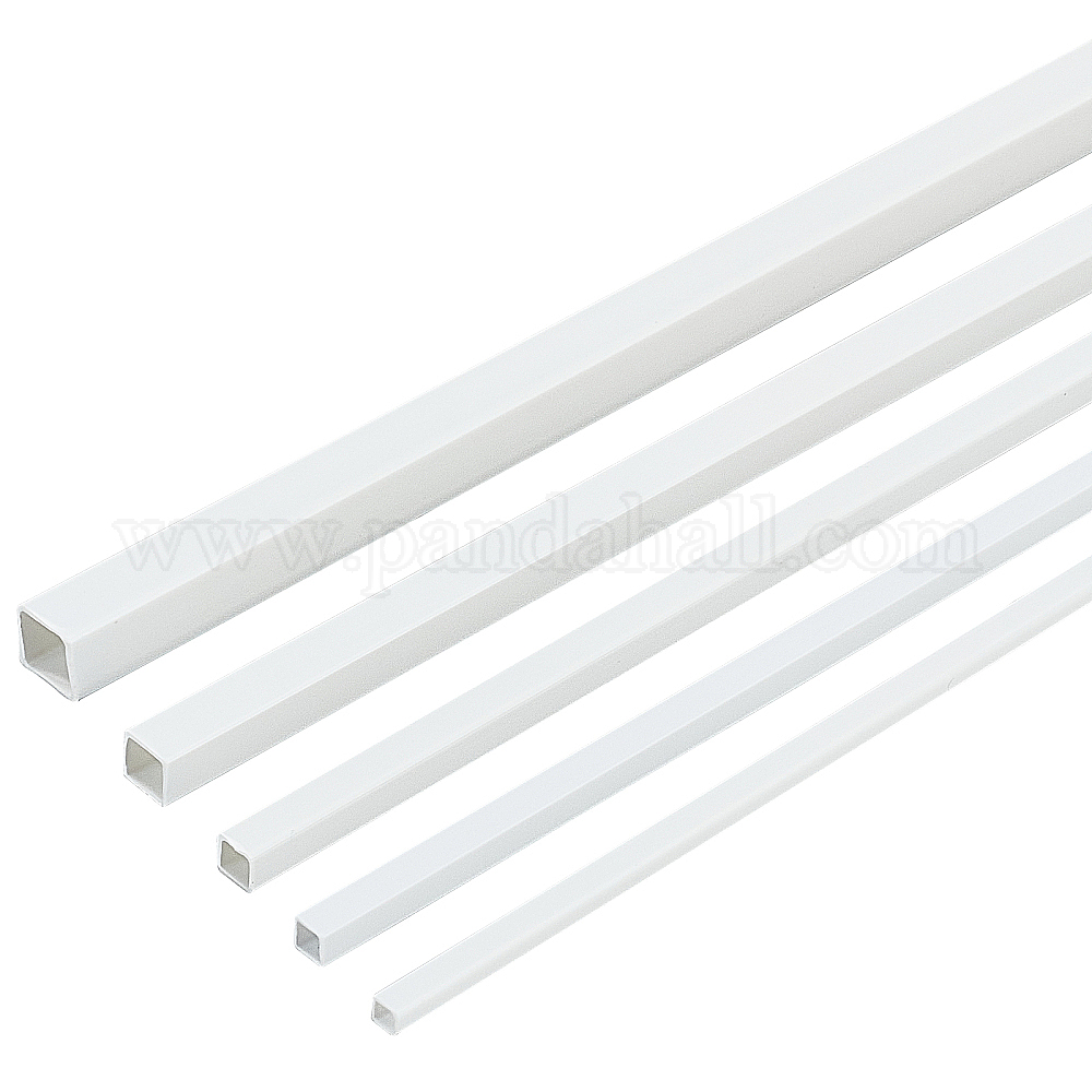 Wholesale OLYCRAFT 30pcs ABS Plastic Square Bar Rods White Square ...