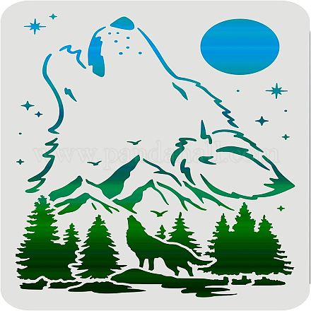 Wholesale FINGERINSPIRE Wolf Stencils Decoration Template 29.7x21cm ...