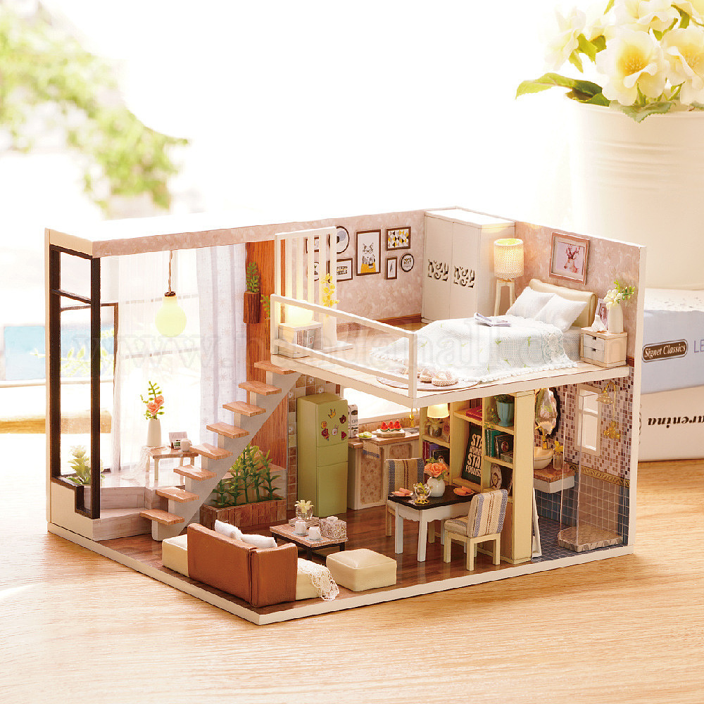 Wholesale Handmade Assembled Toy Dollhouse - Pandahall.com