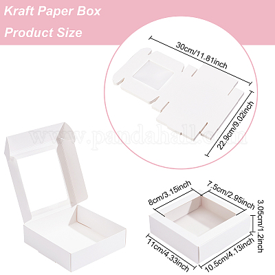 Wholesale BENECREAT 16Packs 10.5x10.5x3cm Clear PVC Square Window Gift ...