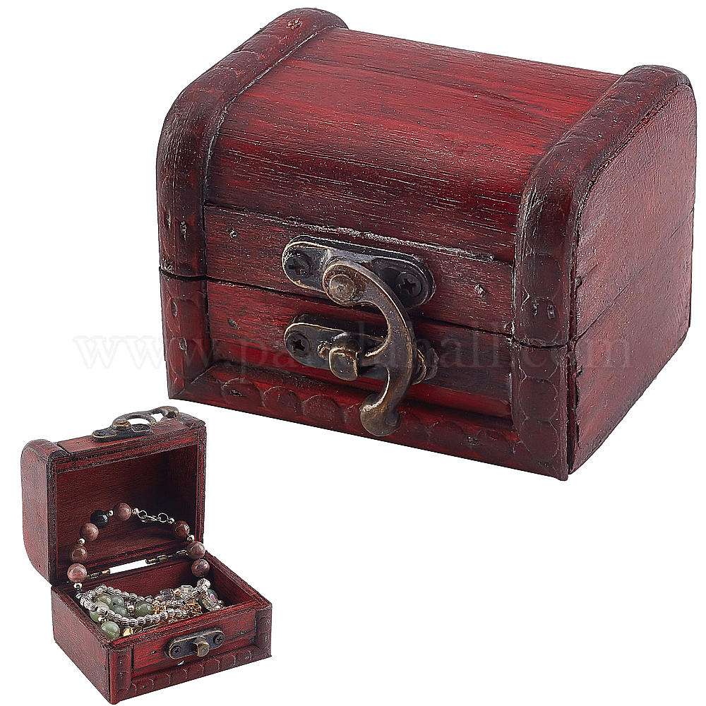 Wholesale GORGECRAFT Wooden Treasure Chest Keepsake Box Mini Box ...